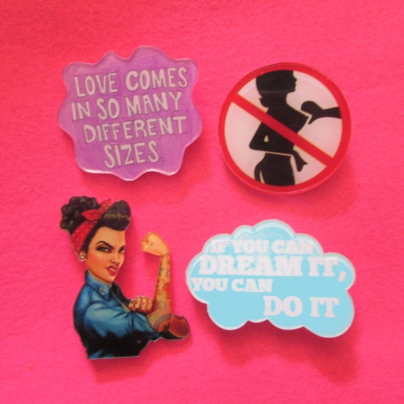 Jewelry | Plus Size We Can Do It Feminist Metoo Pins Set 4 | Poshmark
